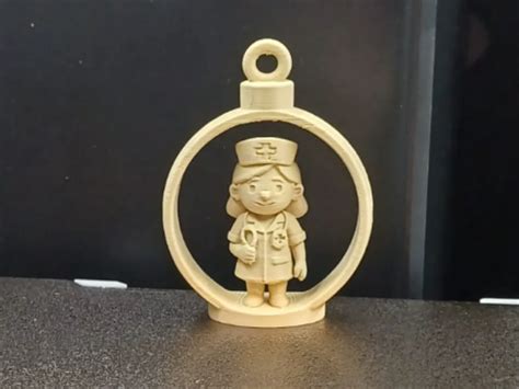 Nurse Ornament Free 3d Print Model Makerworld