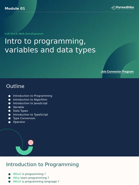 01 Intro To Programming Variables And Data Types Pdf Data Type