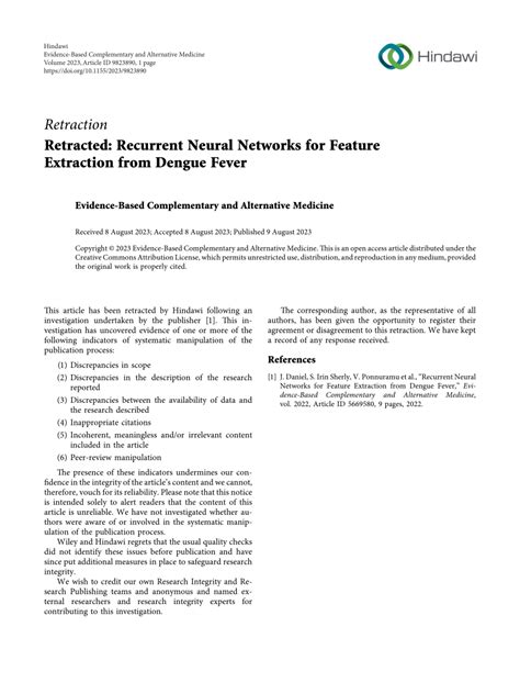 Pdf Retracted Recurrent Neural Networks For Feature Extraction From