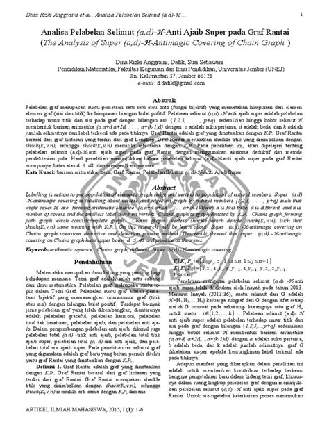 Analisa Pelabelan Selimut A D H Anti Ajaib Super Pada Graf Rantai Pdf