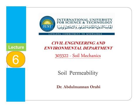 Geotechnical Engineering I Lec 24 Soil Permeability Ii Ppsx