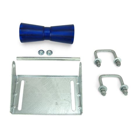 10 Inch Blue Poly Vinyl Keel Roller Assembly Kit For 2 Inch
