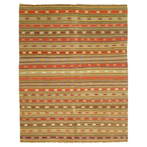 Vintage Turkish Kilim Area Rug 57x611 For Sale At 1stdibs