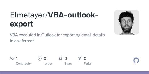 Github Elmetayervba Outlook Export Vba Executed In Outlook For Exporting Email Details In