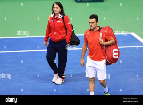 05 02 2017 Kroatien Osijek 1 Runde Weltgruppe Des Davis Cup Kroatien Spanien 4 Spiel