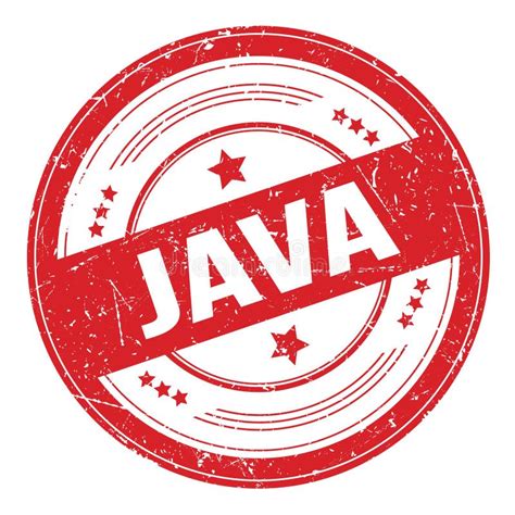 Java Text Written On Red Stamp Sign Stock Illustration Illustration