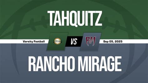Tahquitz High School Hemet Ca Varsity Football