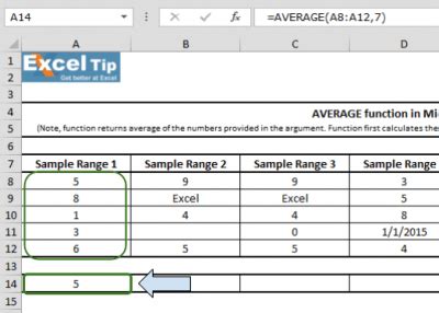 How To Use The AVERAGE Function In Excel