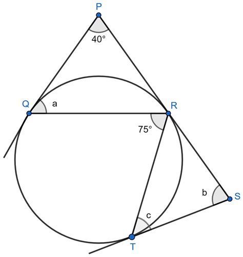 in the given figure ab bc and ca are tangents to the given