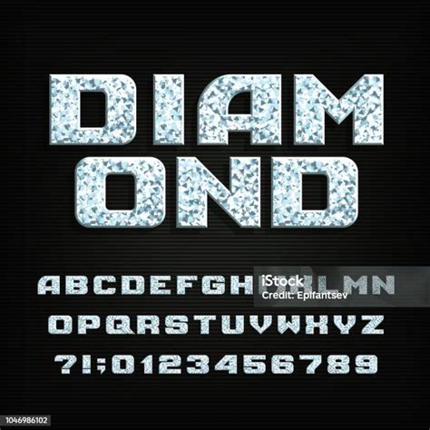 다이아몬드 크리스탈 알파벳 글꼴입니다 빛나는 밝은 문자 기호 및 숫자 다이아몬드에 대한 스톡 벡터 아트 및 기타 이미지 다이아몬드 컴퓨터 글자 0명 Istock