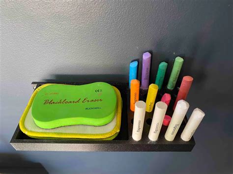 Wall Mounted Chalk And Eraser Holder By Jwanga Download Free Stl