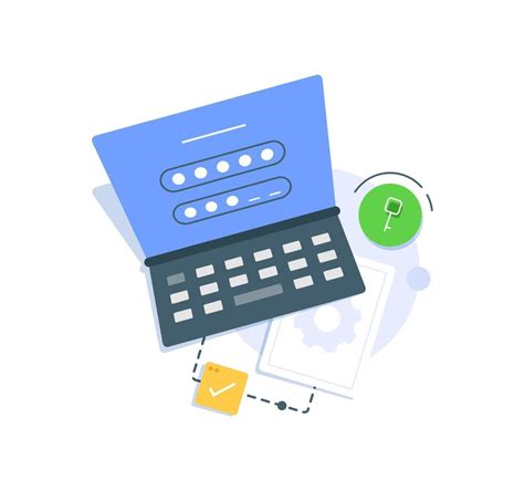 Login And Passwordsecure Notice Login Verificationlogin Form Page With Lock And Password