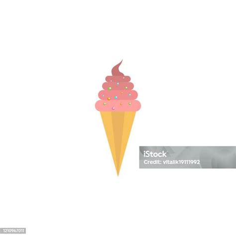 아이스크림 플랫 고립 된 그림입니다 여름 신선한 음식 벡터 아이콘입니다 0명에 대한 스톡 벡터 아트 및 기타 이미지 0명