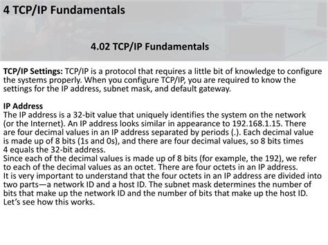 Ppt 4 Tcpip Fundamentals Powerpoint Presentation Free Download Id