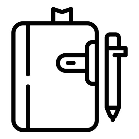 Business Notebook Icon Outline Style 15892661 Vector Art At Vecteezy