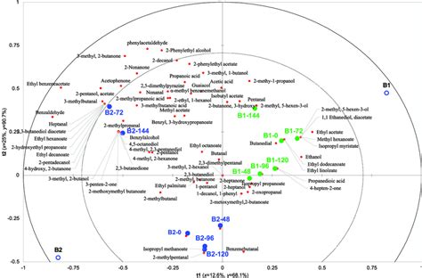 Partial Least Squares Discriminant Analysis Pls Da Score Biplot Of Download Scientific