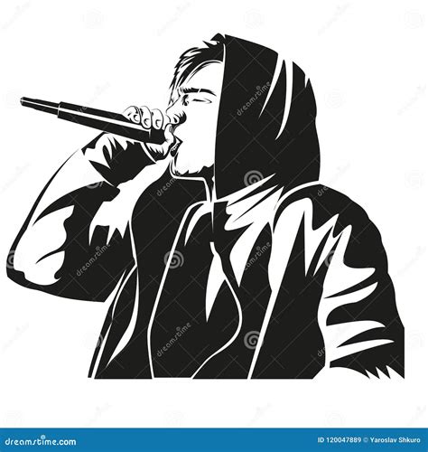Male Singer Vectro Illustration Rock Vocalist Vector Cartoondealer