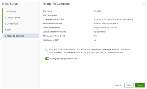 Configuring VCloud Availability Part Tenant Setup