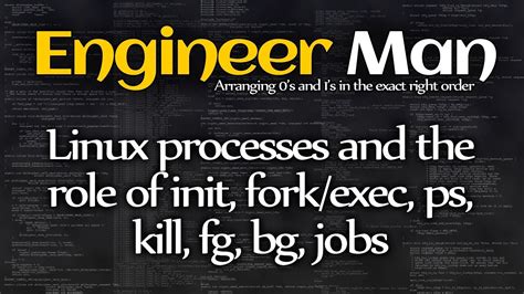 Linux Processes Init Fork Exec Ps Kill Fg Bg Jobs YouTube