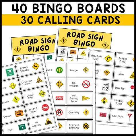 Road Signs Bingo Games Life Skills Traffic Signs Safety And Symbols