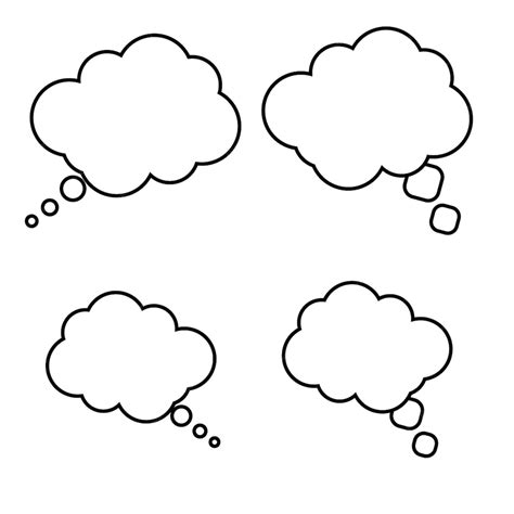 Premium Vector Thought Clouds Icons Icons To Think Chat Message