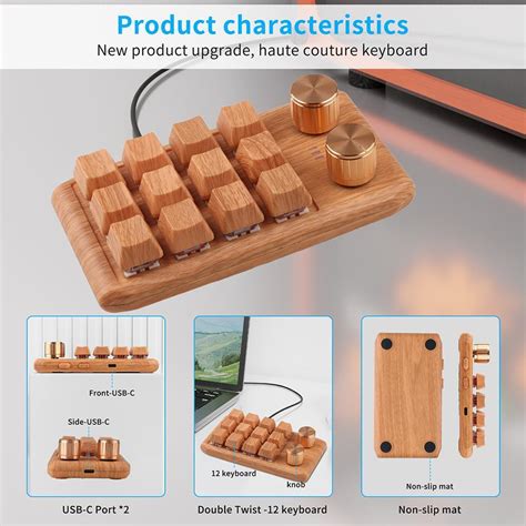 12key 2knob Programming Macro Keyboard Custom Knob Gaming Mini Keyboard