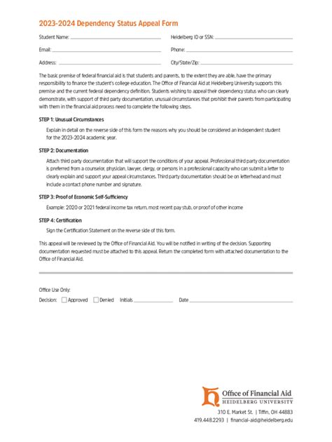 Fillable Online Dependency Status Appealrequest Form 2023 2024 Fax Email Print Pdffiller