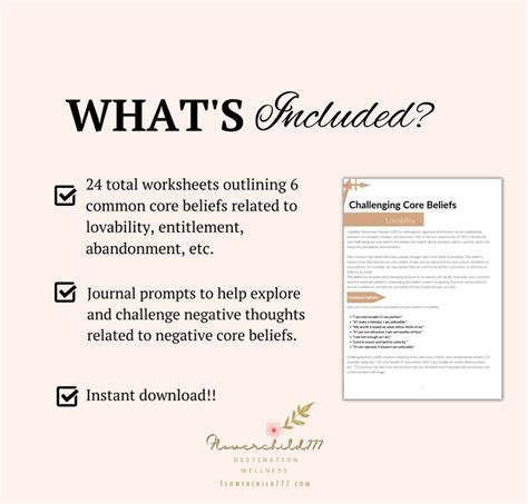 Printable Core Beliefs Worksheet Pdf Cbt List Of Core Beliefs Cbt Pdf Cognitive Distortions Pdf