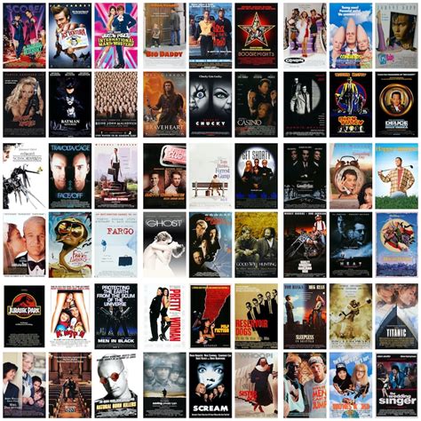 1990s Movie Posters Set 90s Movies Gallery Pick Any 4 Etsy