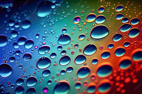 Gotas De Pintura Colorida Abstracción 3d Ilustración Ai Generativa Foto Premium