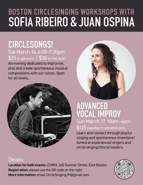 Singing Workshop With Sofia Ribeiro And Juan Ospina Zumix