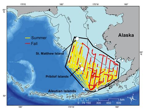 Transect Segments Of Vesselbased Marine Bird And Acoustic Prey Surveys