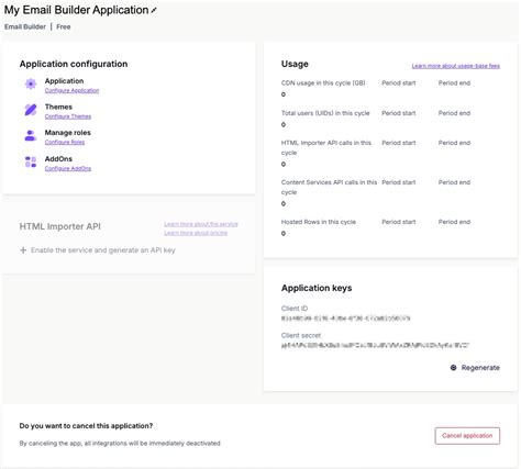Create An Application Beefree Sdk