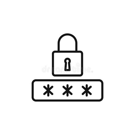 Secure Password Icon For Cybersecurity And Online Protection Stock