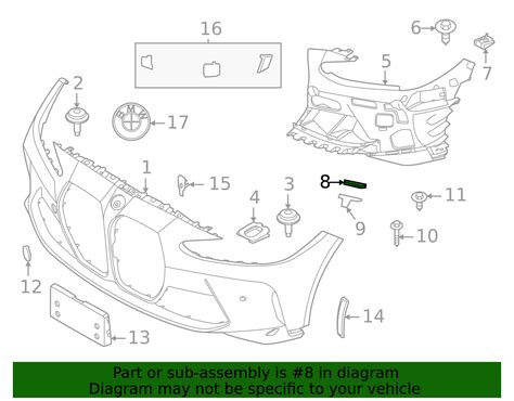 Genuine Bmw 51 11 8 069 418 Bumper Cover Side Bracket Free Shipping