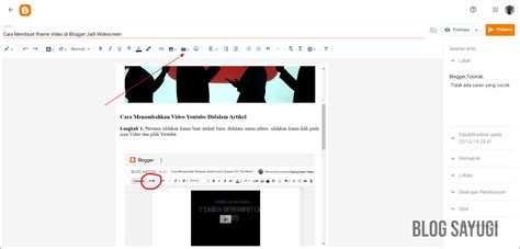 Cara Membuat Iframe Video Di Blogger Jadi Widescreen Blog Sayugi