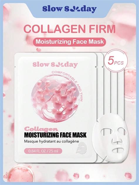 Комплект 5 броя лист маски за лице с колаген Collagen Moisturizing Face Mask 5 Pack Emma
