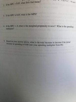 Solved Who MPC What Does That Mean If The MPC Is Chegg Com