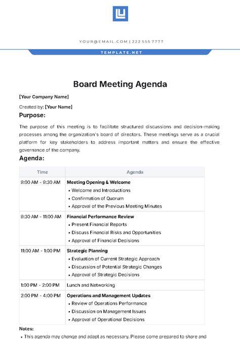 Free 2 Day Conference Agenda Template To Edit Online