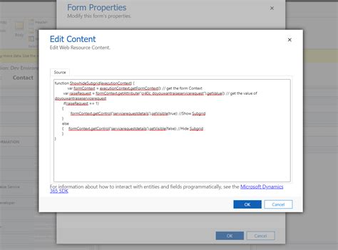 Hide And Show Subgrid On Basis Of Selected Optionvalue Using