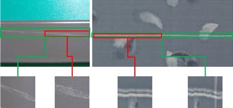 Defect Cases In Aluminum And Fabric Datasets Green Boxes Indicate Download Scientific Diagram