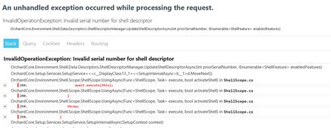 Invalid Serial Number For Shell Descriptor During Tenant Setup