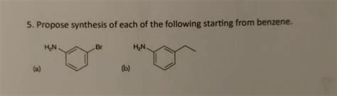 Solved 5 Propose Synthesis Of Each Of The Following