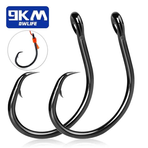 High Carbon Steel Saltwater Circle Hooks 25 50 Pcs Easy Fishing Tackle