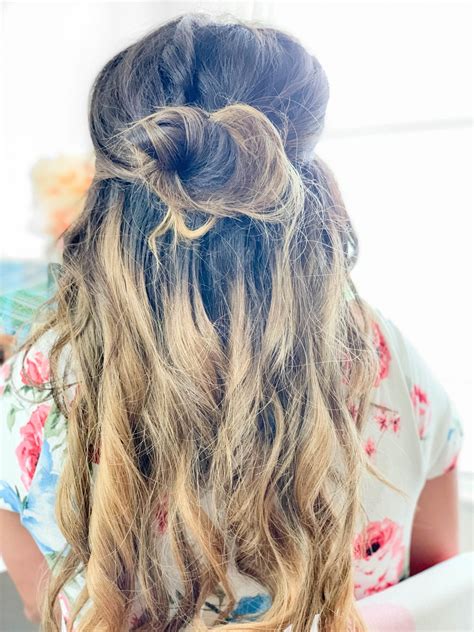 Easy Half Up Messy Bun Tutorial Jasmine Maria