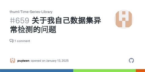 Issue Thuml Time Series Library Github