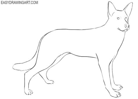 How To Draw A German Shepherd Easy Drawing Art Drawings Dog Nose