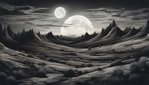 Moon Landscape Drawing Images Free Download On Freepik