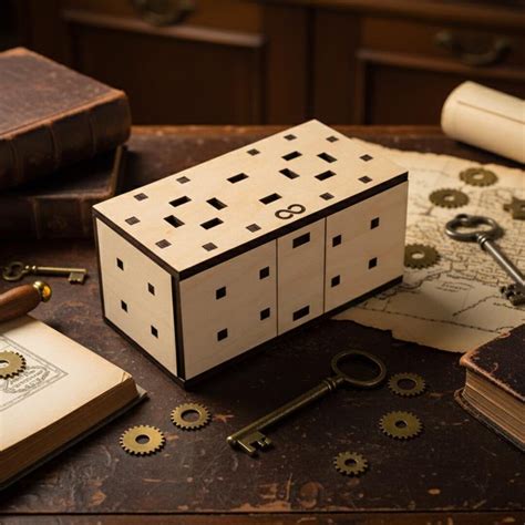 Orion Wooden Puzzle Box 24 Step Hidden Compartment Brain Teaser Etsy