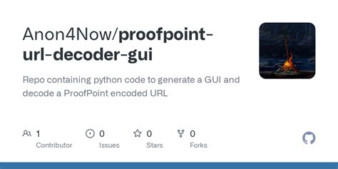 Github Anon4nowproofpoint Url Decoder Gui Repo Containing Python Code To Generate A Gui And